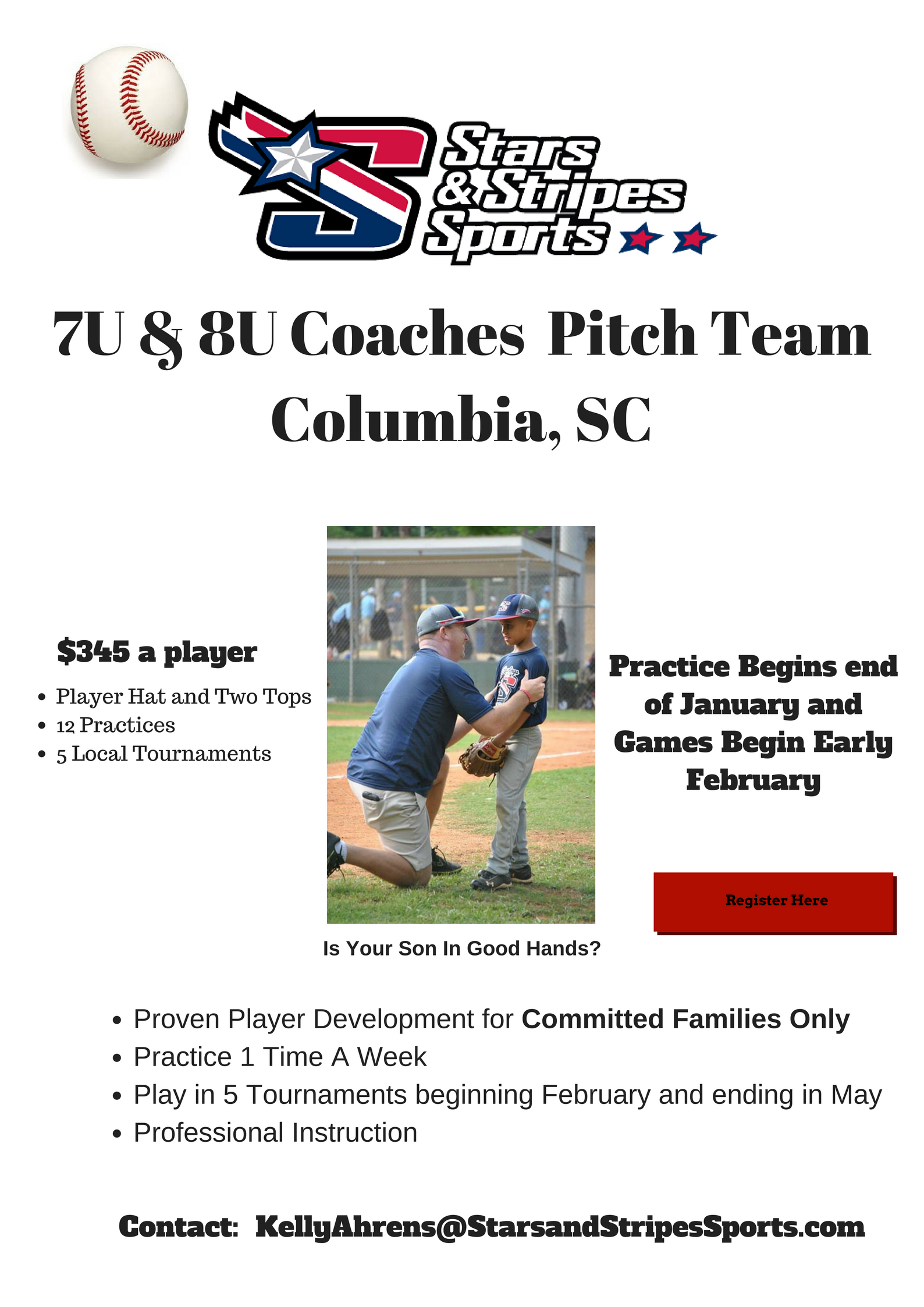 7U & 8U Coaches Pitch- Columbia :: S & S - Baseball